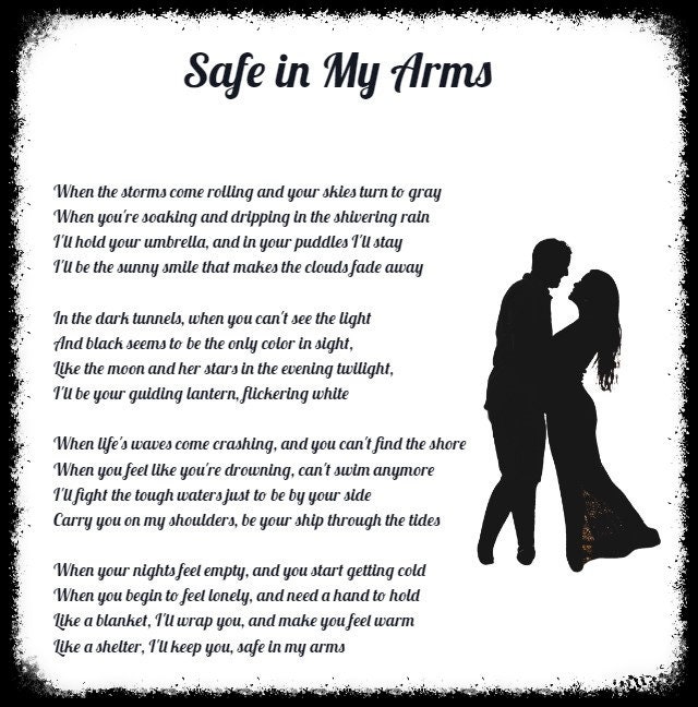 Safe in My Arms ~ Yourvoicemyverse | Poem for Boyfriend/girlfriend ...