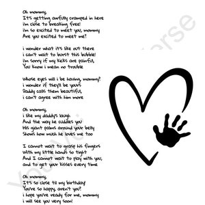 Oh Mommy Poem | New Baby Gift, Baby Shower Decor (digital PDF) - Etsy
