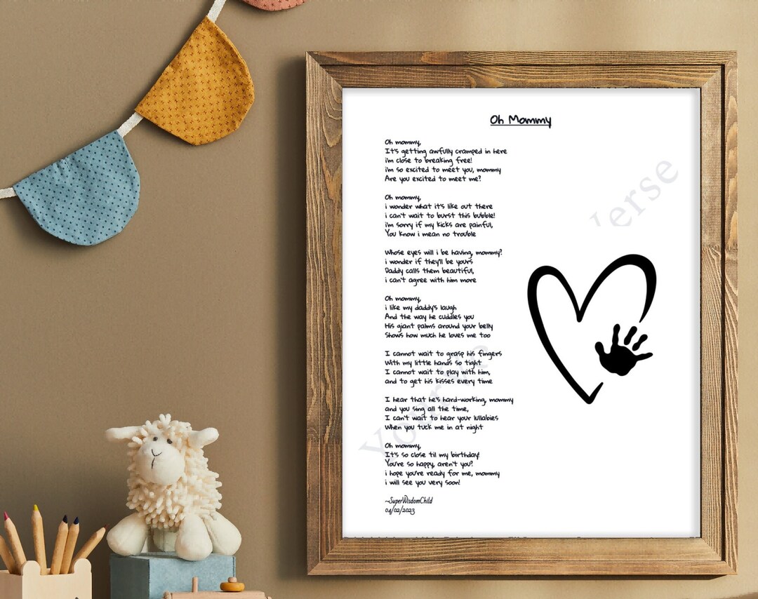 Oh Mommy by Yourvoicemyverse Downloadable Poem for Baby, New Baby Poem ...