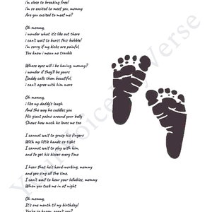 Oh Mommy | Downloadable Poem for Baby, New Baby Poem, Printable Baby ...