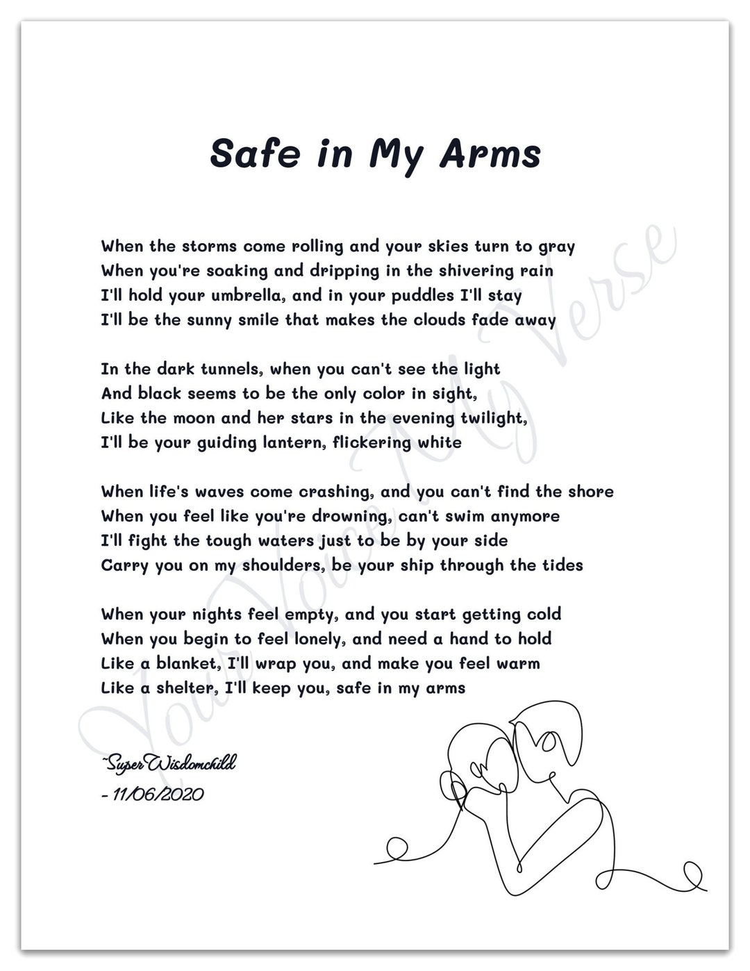 Safe in My Arms ~ Yourvoicemyverse | Valentine's Day Poem, Anniversary ...