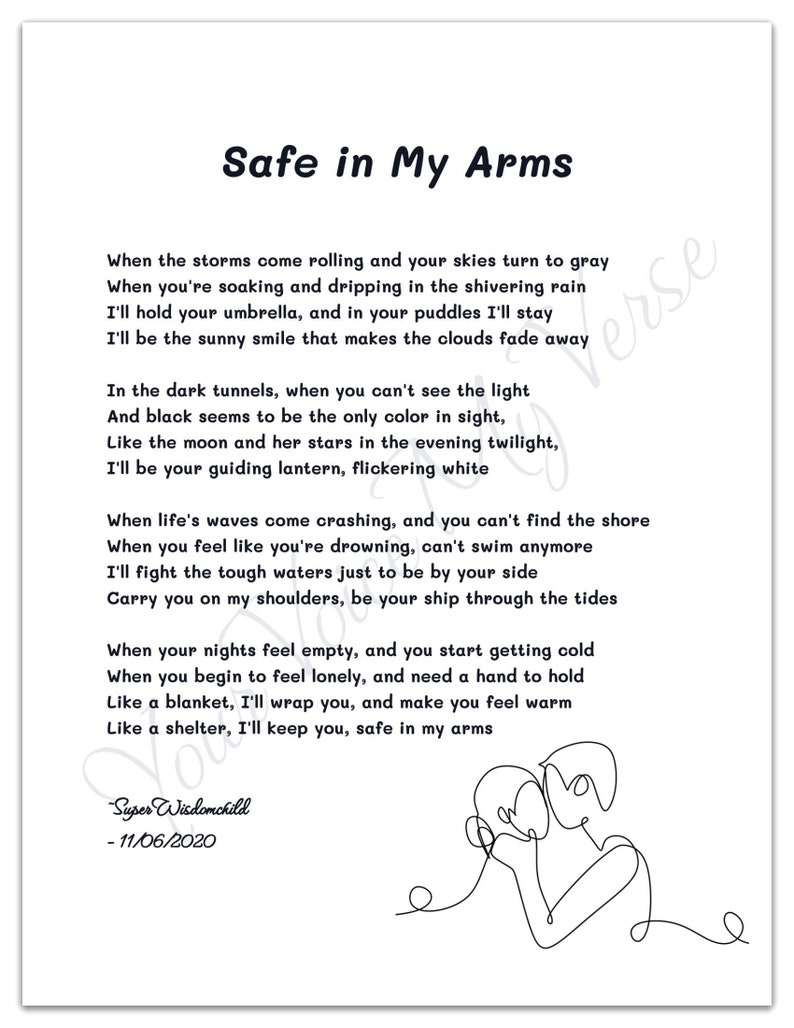 Safe in My Arms ~ Yourvoicemyverse | Valentine's Day Poem, Anniversary ...