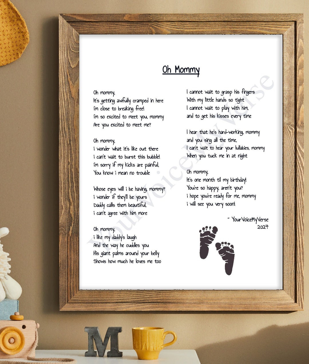 Oh Mommy | Digital Poem for Baby, New Baby Poem, Baby Poem Prints ...
