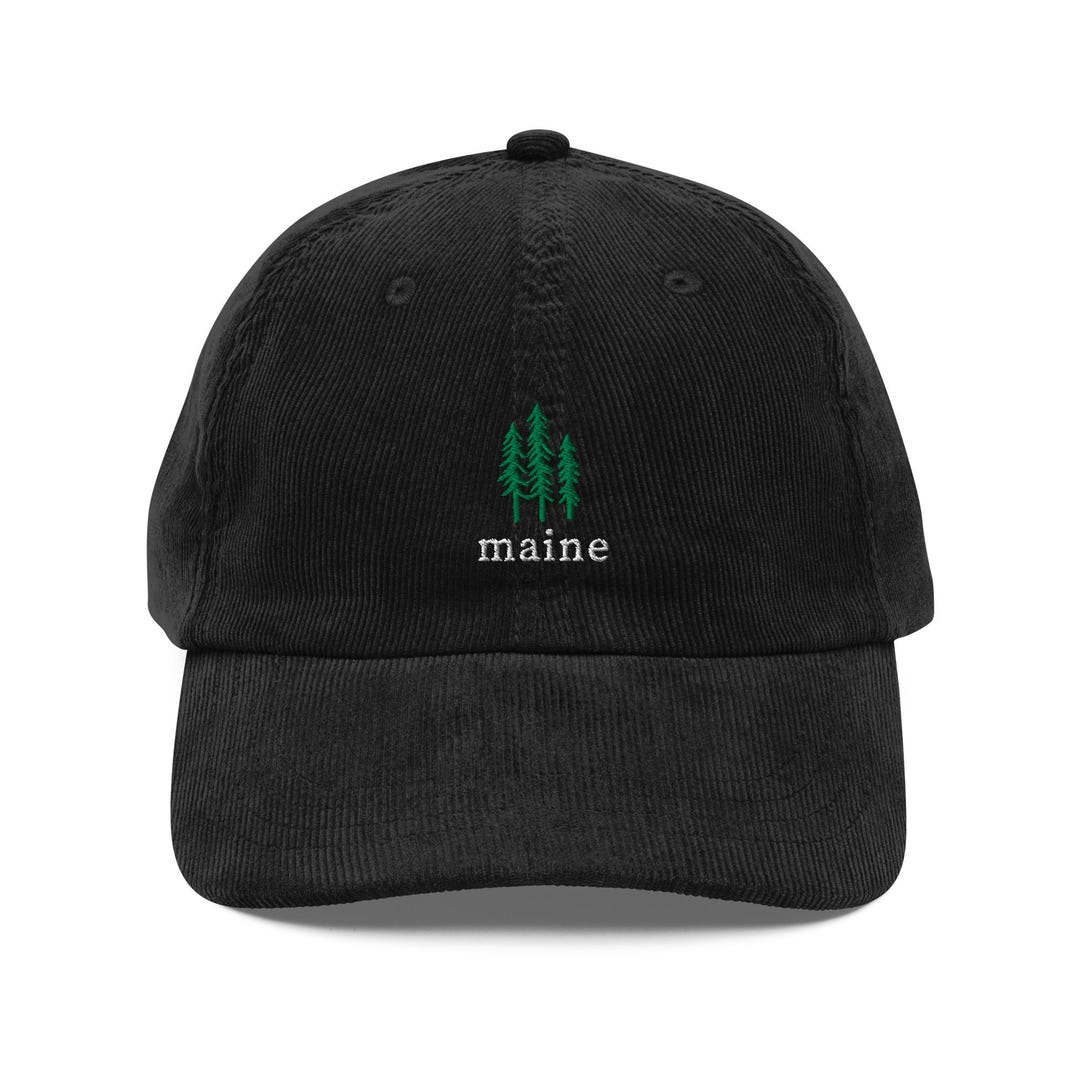 Embroidered Maine Baseball Hat, Corduroy Maine Hat, Maine Trees ...