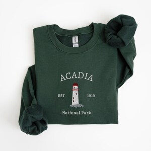 Acadia Sweatshirt, National Park Sweatshirt, Embroidered Sweatshirt ...
