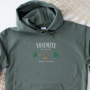 Yosemite Hoodie Embroidered Sweatshirt National Park - Etsy