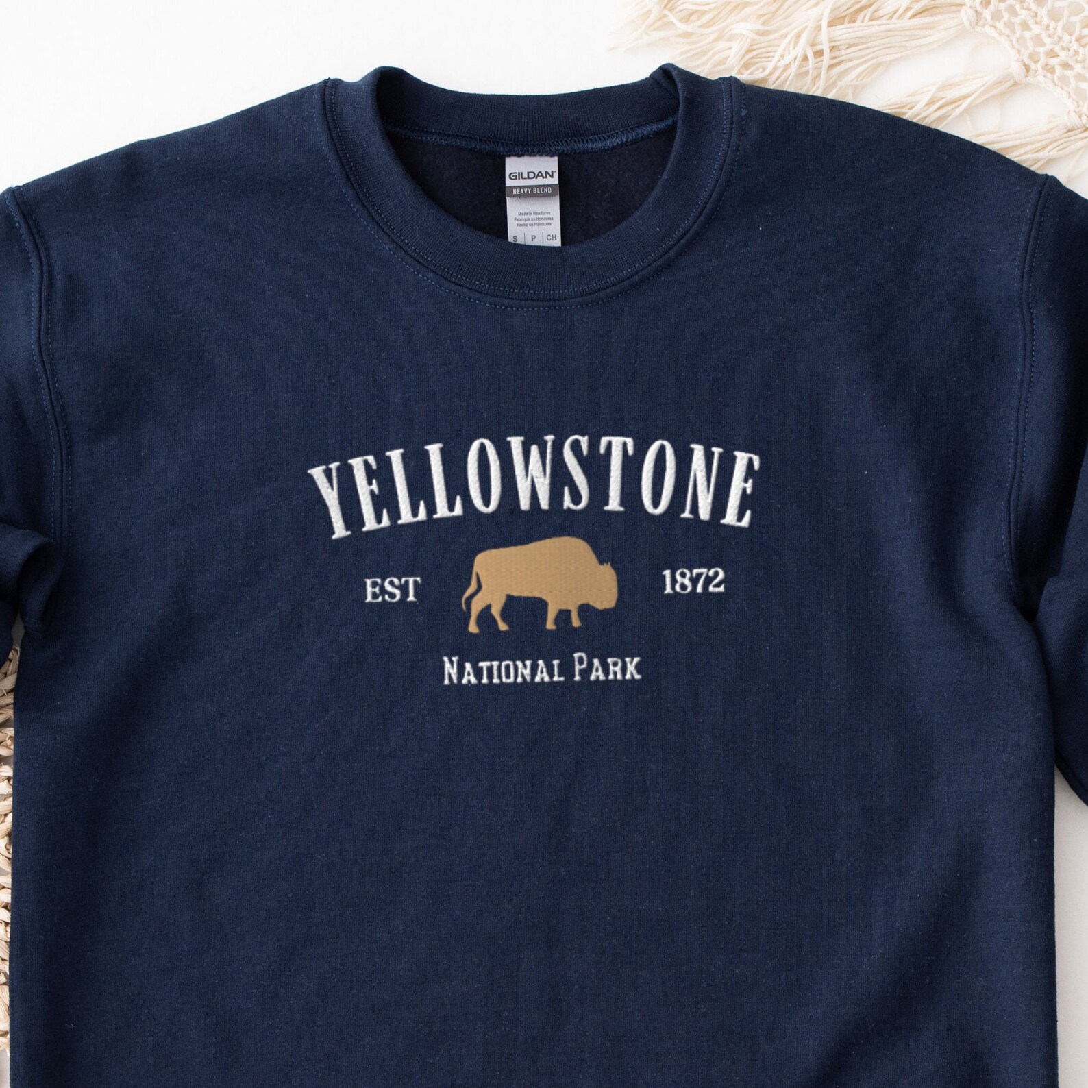 Yellowstone Sweatshirt National Park Sweater Embroidered - Etsy