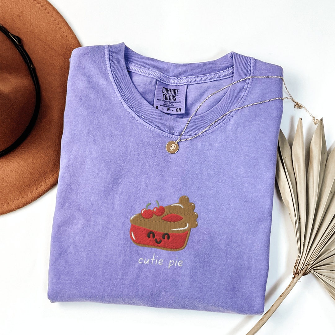 Comfort Colors Cutie Pie Shirt, Embroidered Cutie Pie Crewneck, Cutie ...