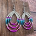 Earrings, Triple Loop Earrings, Hoops, Seed Bead, Western, Rodeo - Etsy