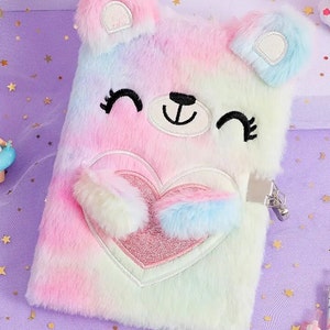 Bear Secret Diary With Lock for Girls, Kids Diary, Gifts for Girls for ...
