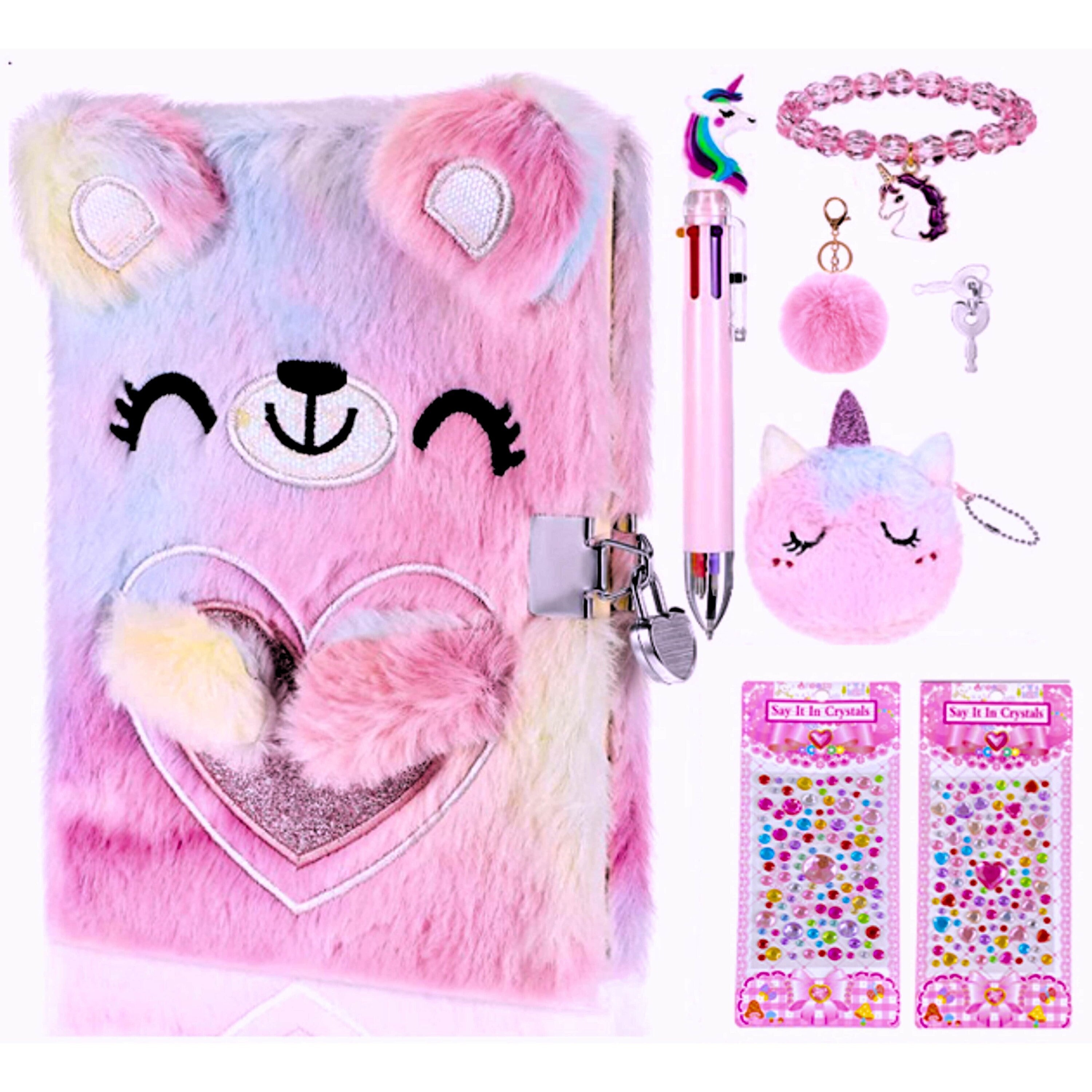 Bear Secret Diary With Lock for Girls, Kids Diary, Gifts for Girls for ...