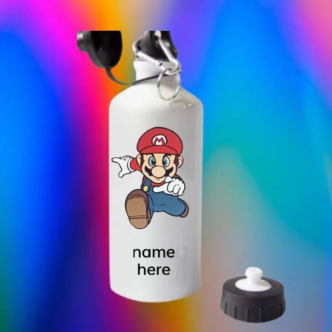 Super Mario Water Bottle With Free Personalisation - Etsy