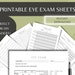 Printable Eye Exam Info Logs / Printable Eye Drop Sheet and Checklist ...