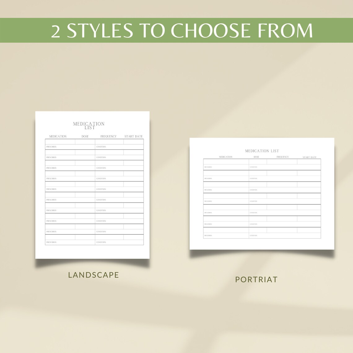 5 Printable Medication Pages/ Medication Tracker Templates - Etsy