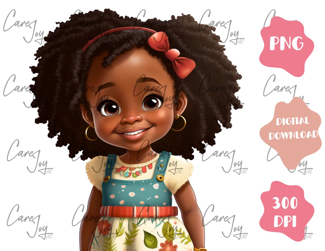 Black Girl Png Little Black Girl Clipart Afro Girl Png Birthday Girl ...