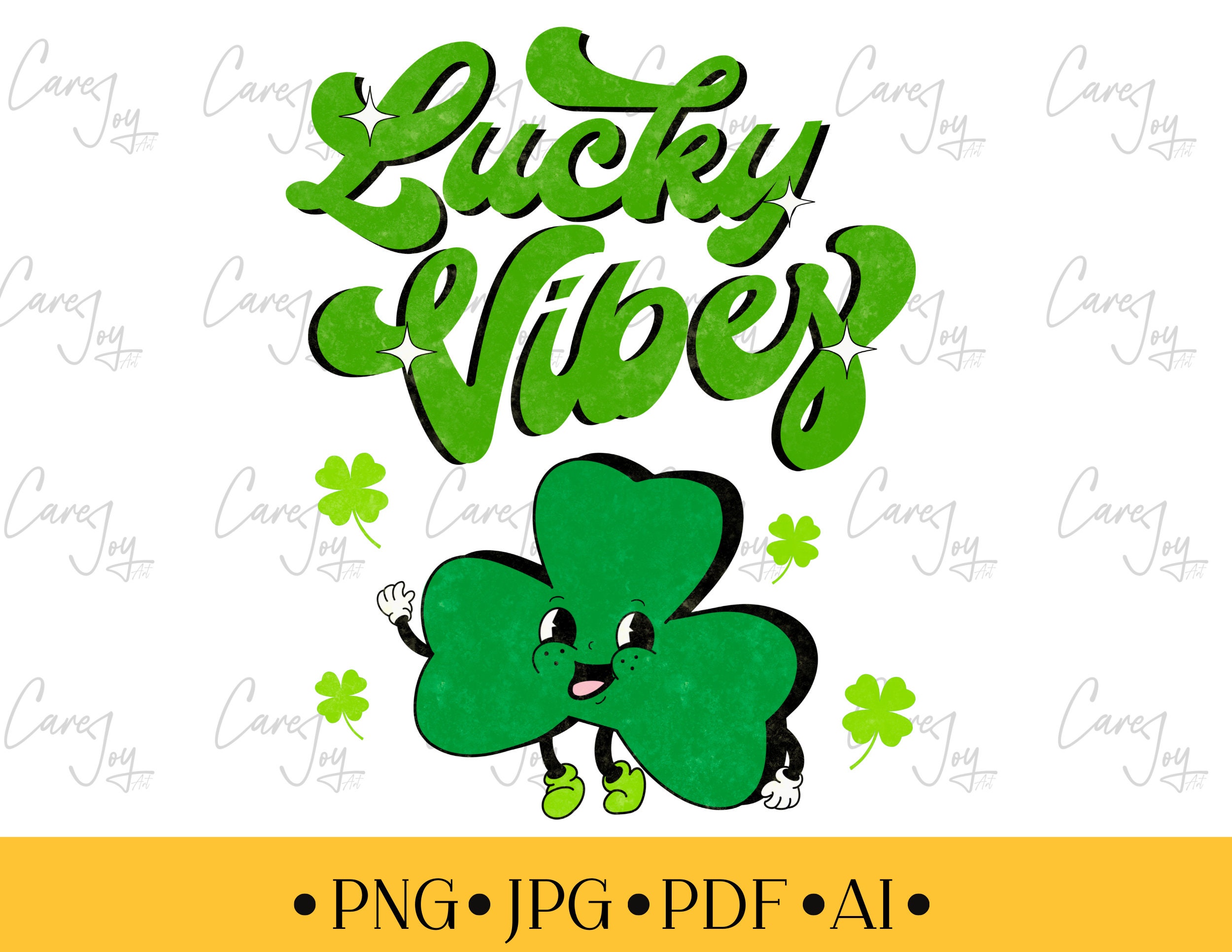 Lucky Vibes Png, St Patrick's Day Png, Retro Cartoon Png, Lucky Png ...