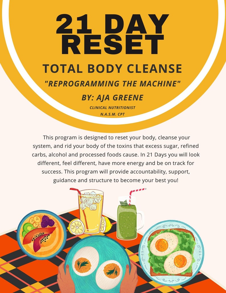21 Day Reset Program Weight Loss Program Nutrition Planning Body ...