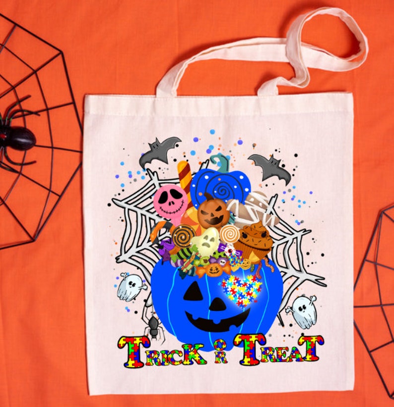 Autism Awareness Trick or Treat Bag - Etsy