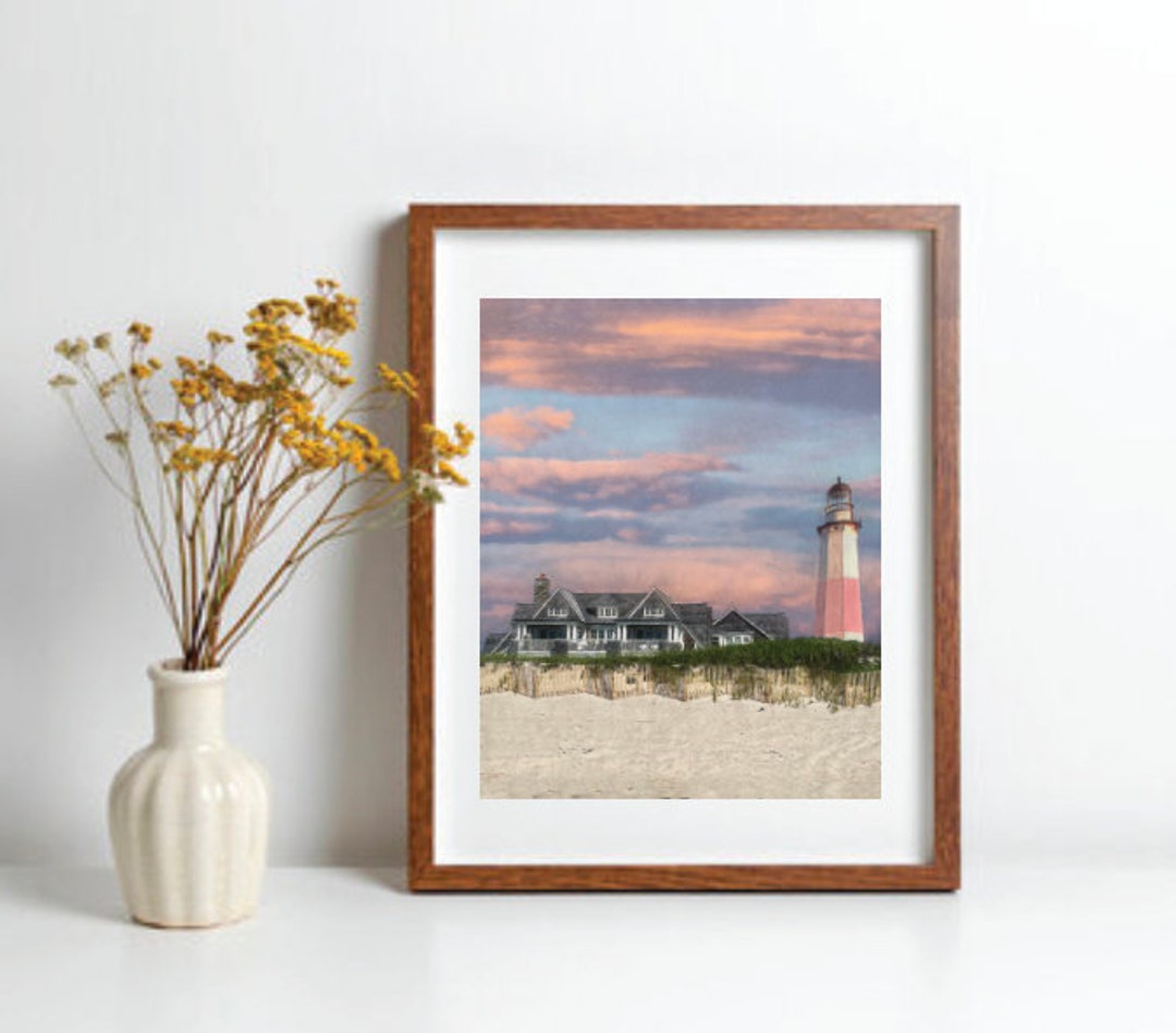 Oil Paint Northeast Hamptons Cape Cod Print - Coastal Decor, Dorm Room ...