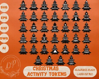 Christmas Tokens Glowforge Svg - Etsy