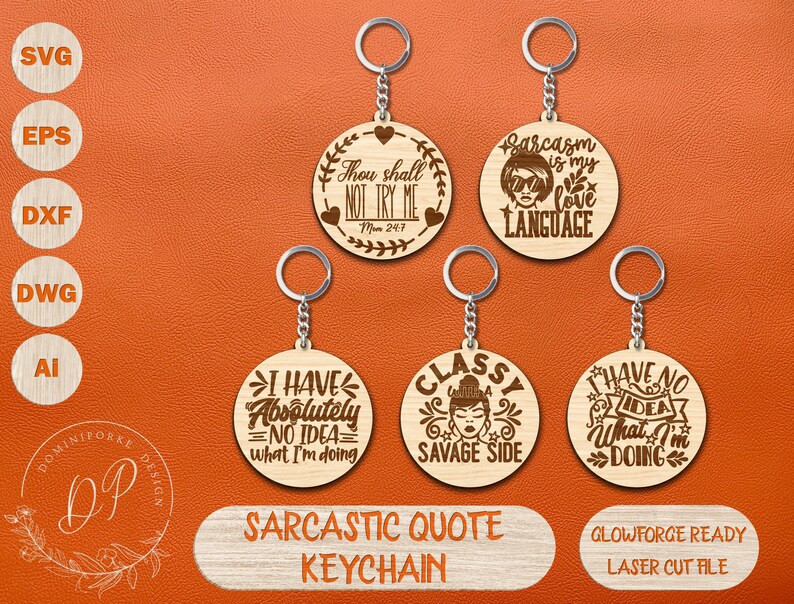 Sarcastic Quote Keychain Svg Bundle,sarcastic Keychain Svg,funny Quote ...