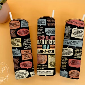 Bundle Dad Jokes 20oz Skinny Straight & Tapered Designs, Gift for Dad ...