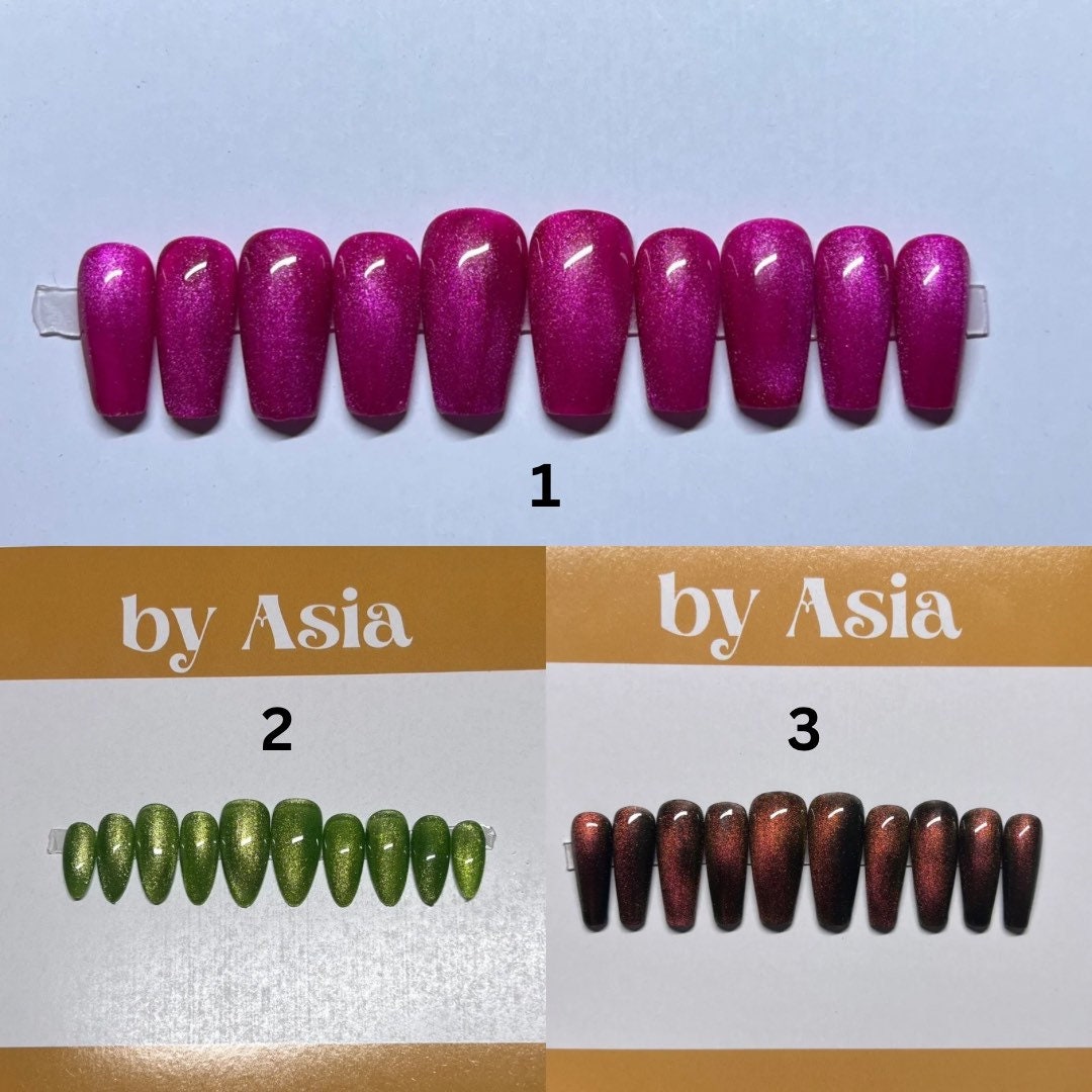 Cateye Press on Nail Set - Etsy