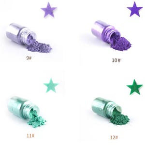 18 Color Set Mica Pearl Pigment Powder, Epoxy Resin Pearl Powder ...