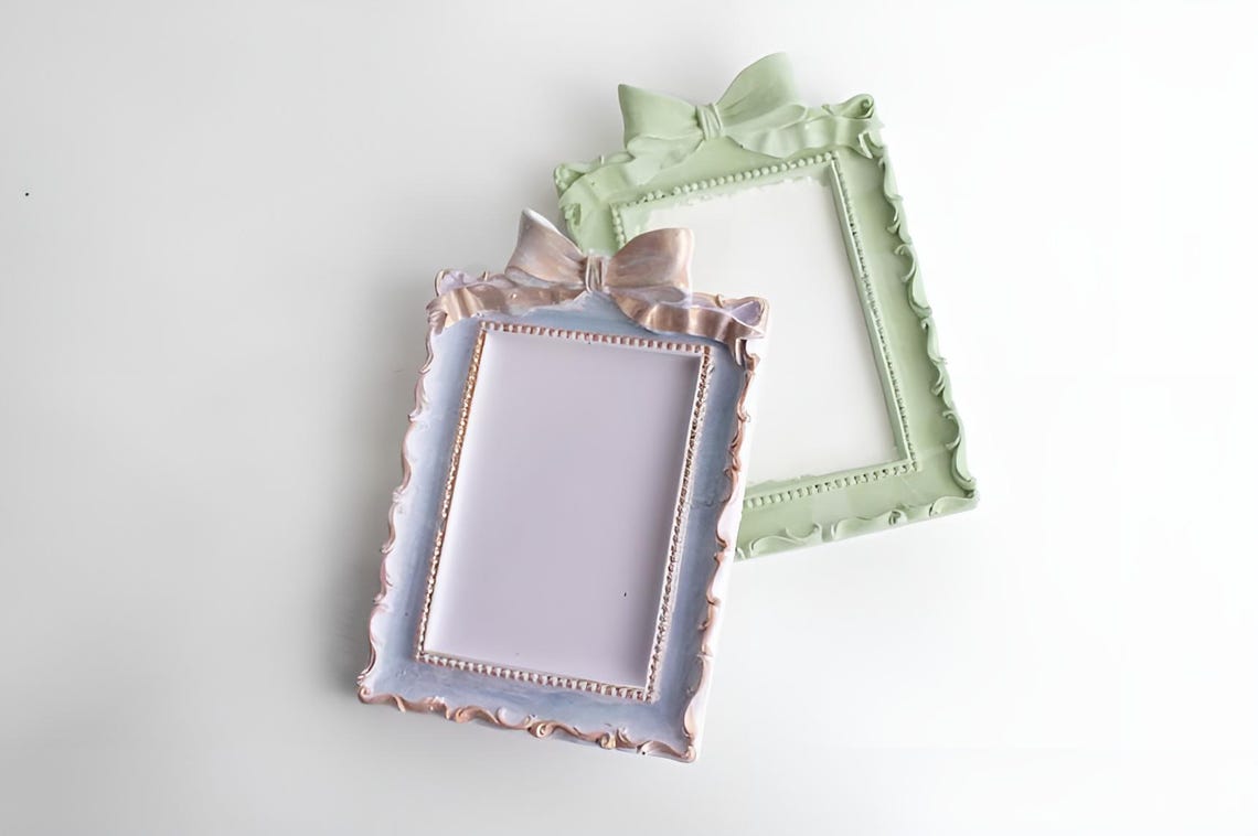 Vintage Rectangle Picture Frame Mold, Antique Ribbon Frame Mold, Photo ...