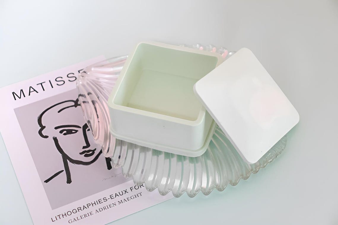 Square Jewelry Box Silicone Mold With Lid, Jewelry Box Mold With Lid ...
