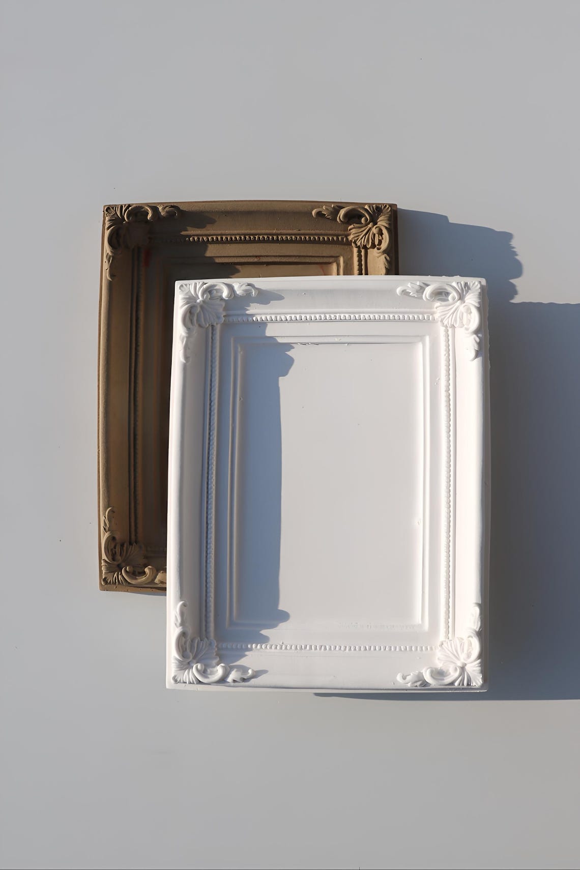 198mm Rectangle Vintage Photo Frame Mold, Pottery Ceramics Frame ...