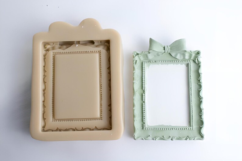 Vintage Rectangle Picture Frame Mold, Antique Ribbon Frame Mold, Photo ...