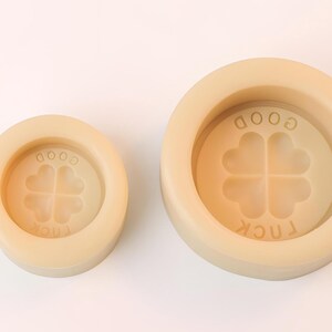 Coin Shape Silicone Mold, Good Luck Clover Candle Decor Mold, Soap ...