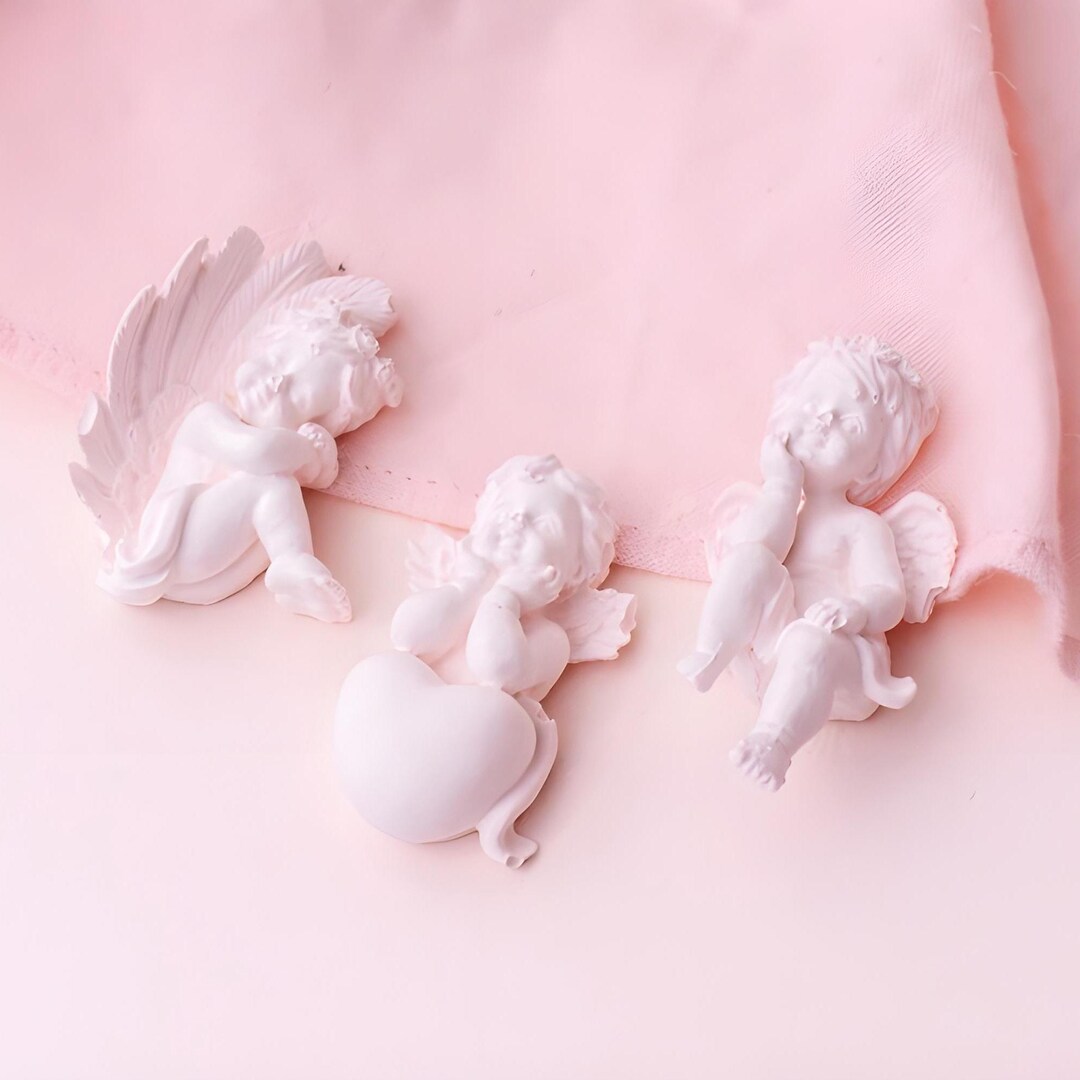 3 Cavity Mini Baby Angel Silicone Mold, Antique Angel Decor, Candle ...