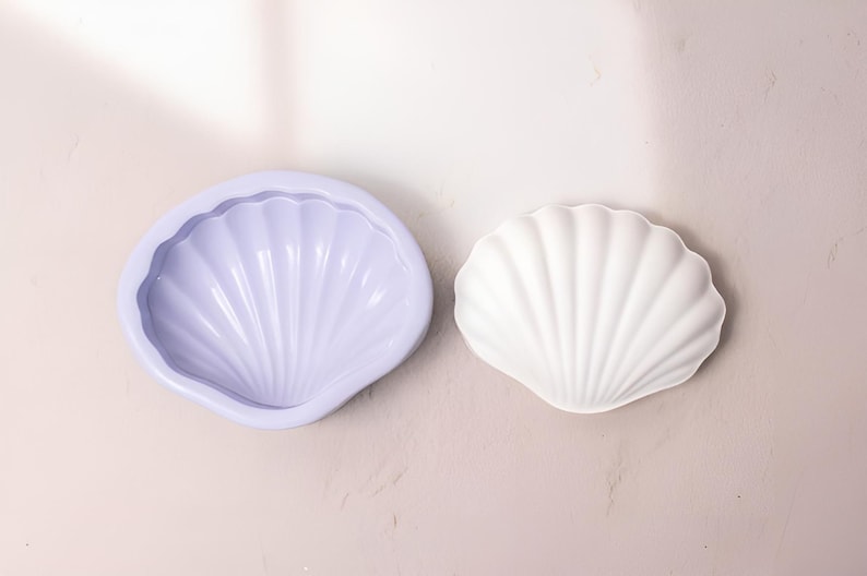 Vintage Frill Clam Shell Mother Mold, Pottery Ceramics, Plaster Mold ...