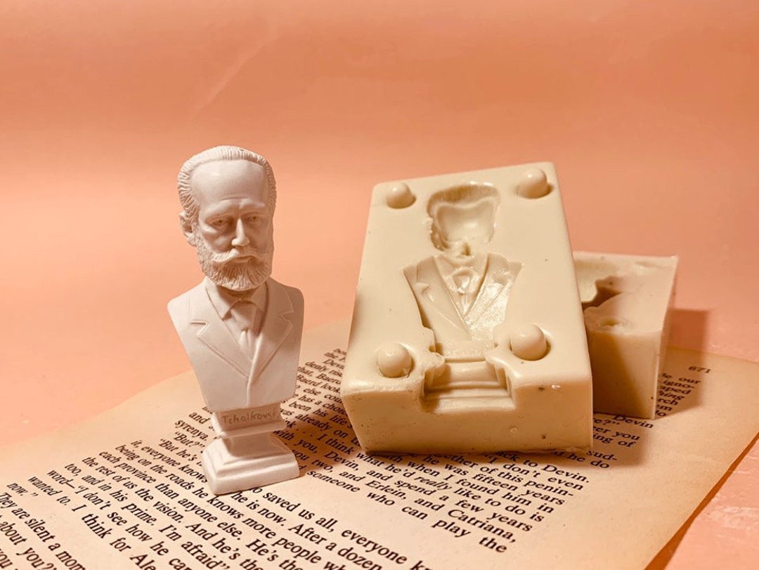 Small Size Tchaikovsky Bust Mold, 2-part Statue Mold, 3d Dimensional ...