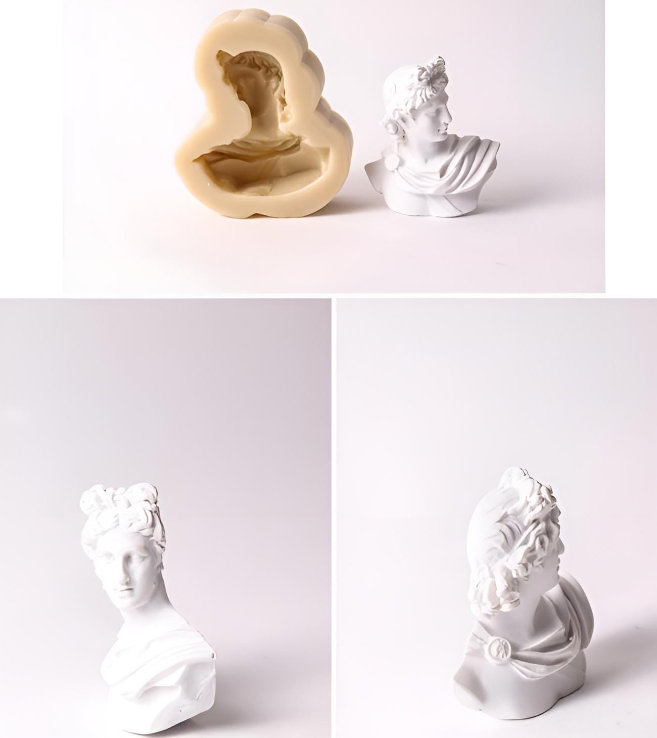 Greek God Bust Statue Mold, Agripa, Hermes, Julian, Apollo - Etsy