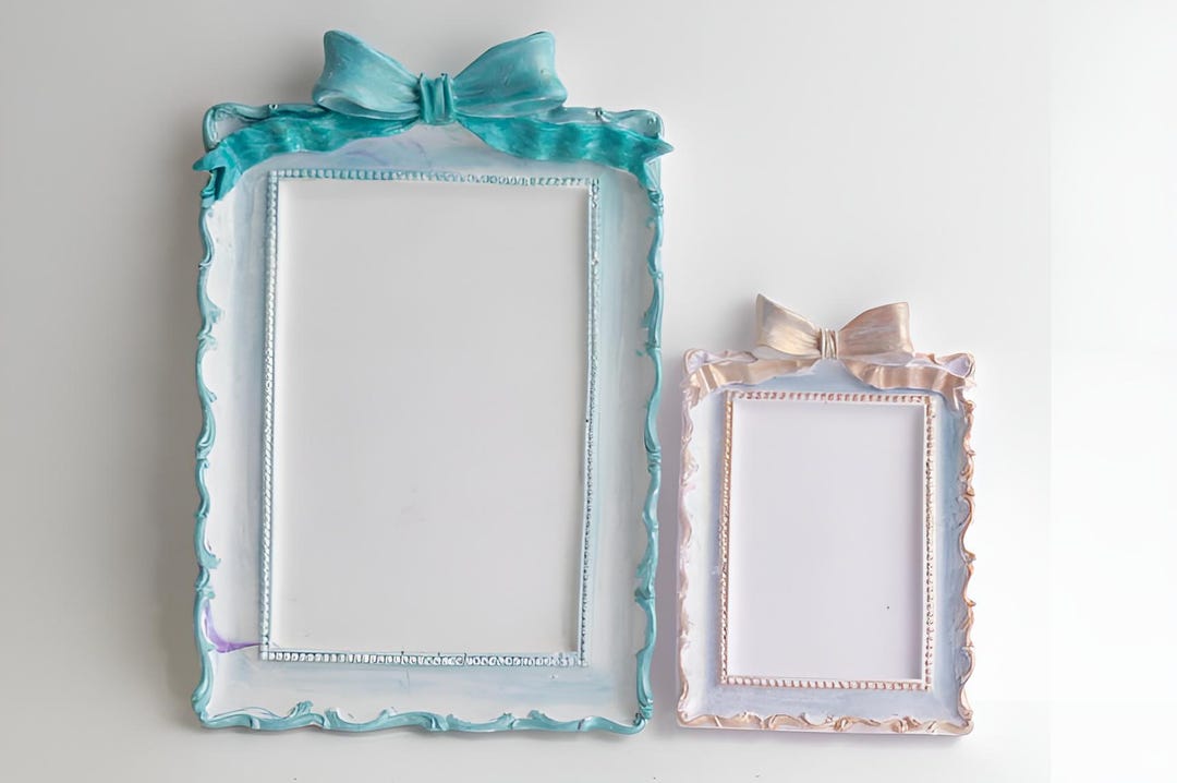 Vintage Rectangle Picture Frame Mold, Antique Ribbon Frame Mold, Photo ...