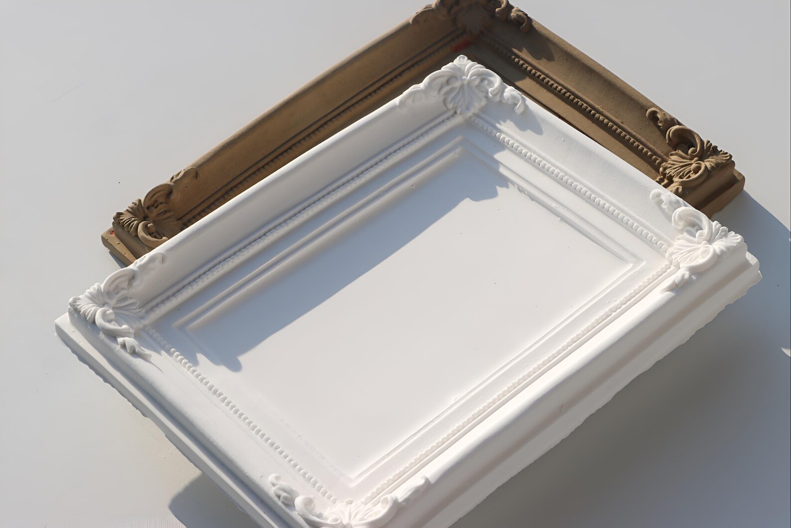 198mm Rectangle Vintage Photo Frame Mold, Pottery Ceramics Frame ...