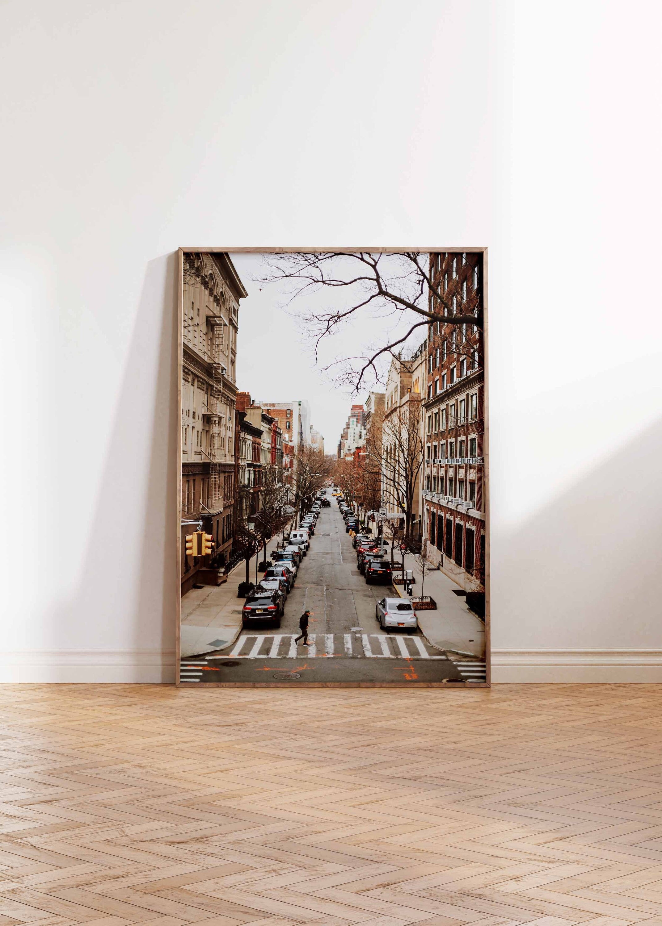 NYC Upper West Side Street With Classic Brownstones Digital Download ...