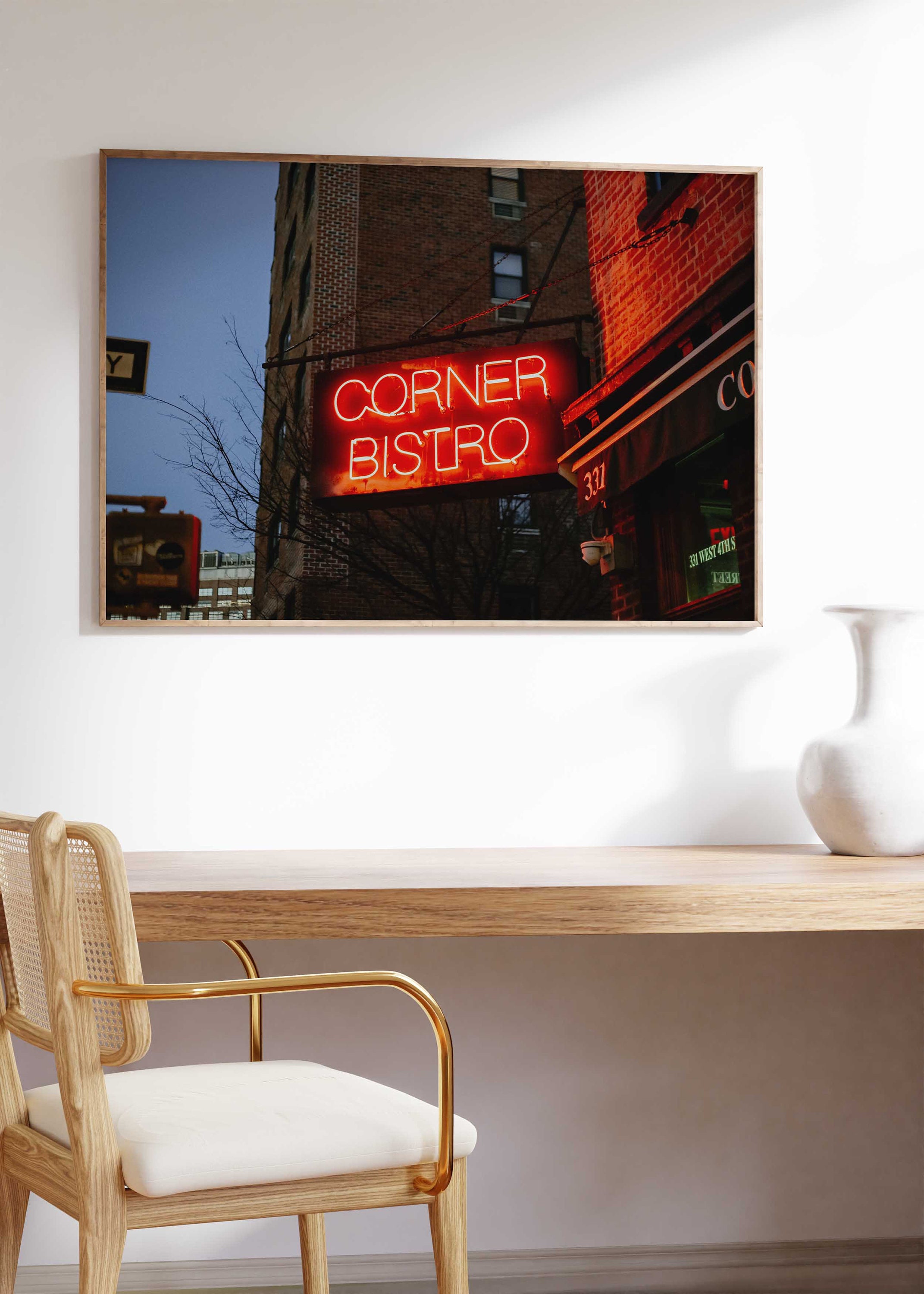 NYC West Village Corner Bistro Neon Sign at Dusk Digital Download | New ...