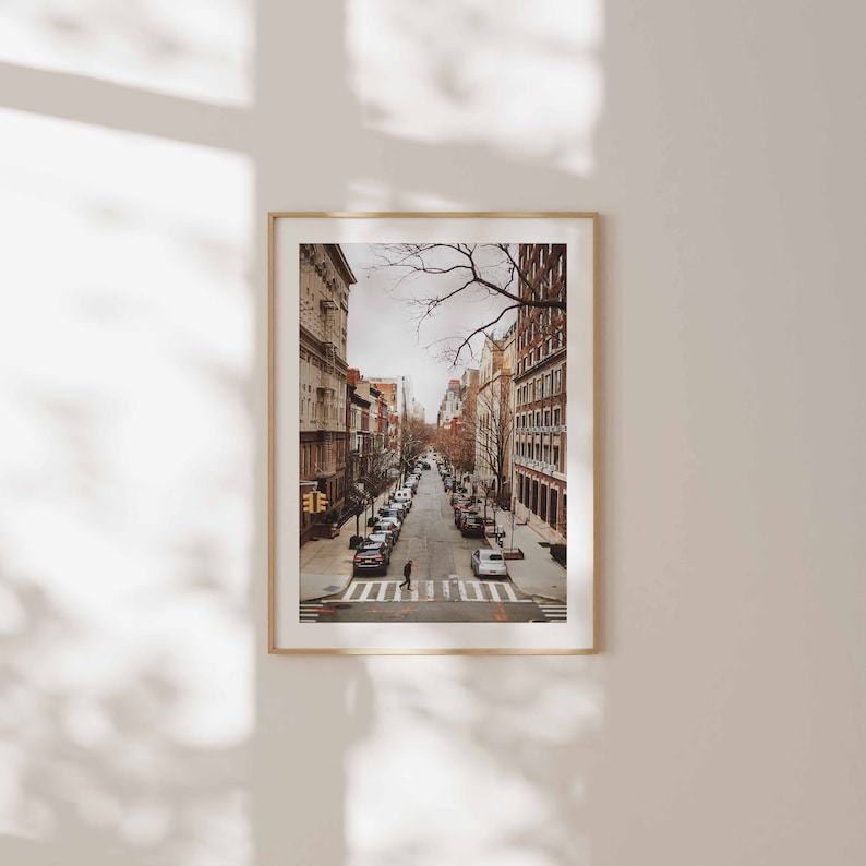 NYC Upper West Side Street With Classic Brownstones Digital Download ...