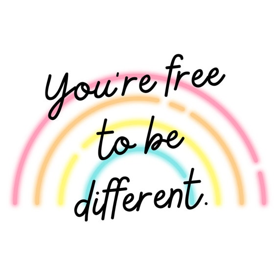 Printable Rainbow Wall Art Digital Download Neon Sign - Etsy