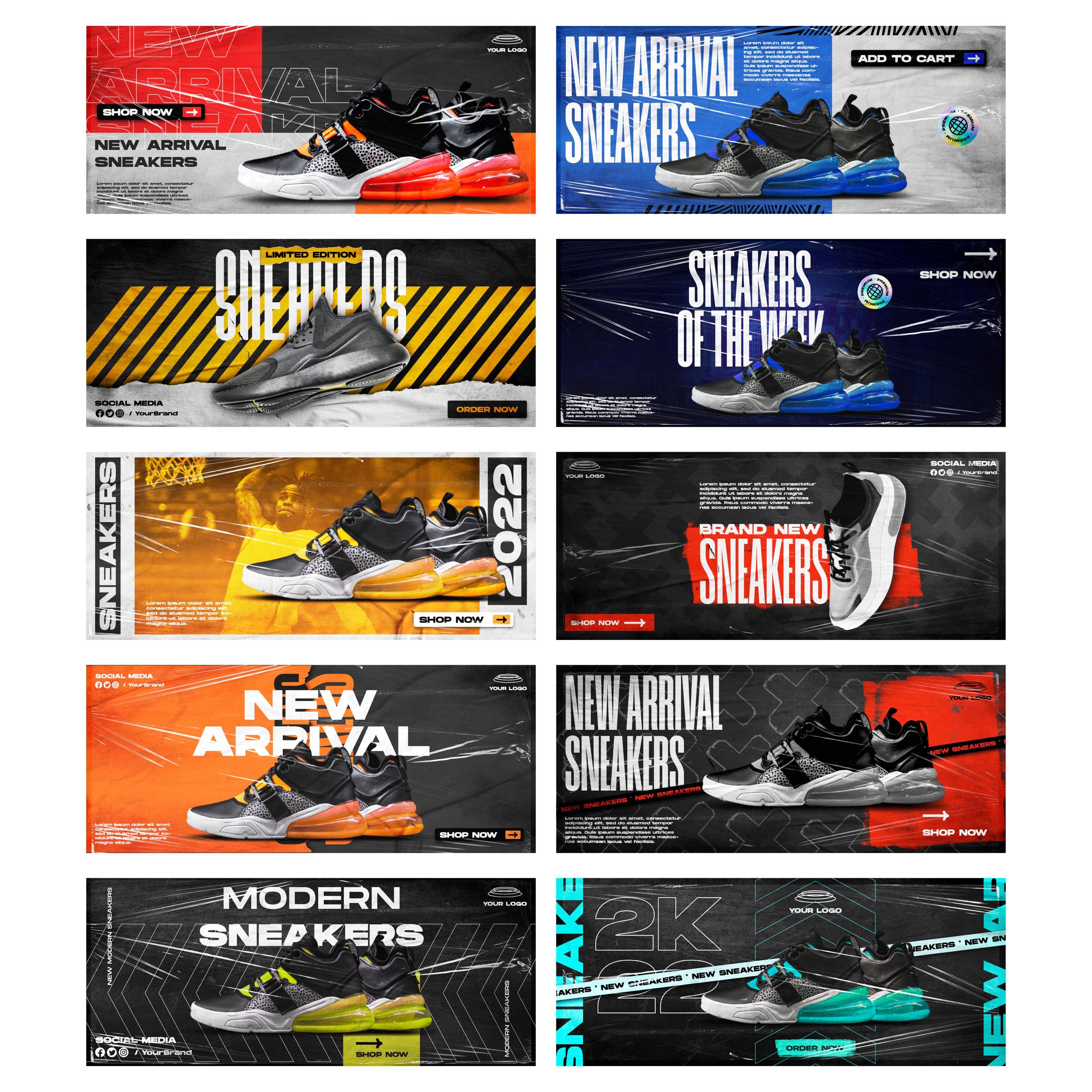 166 Photoshop Sports Sneakers Social Media Templates Promotion Ads ...