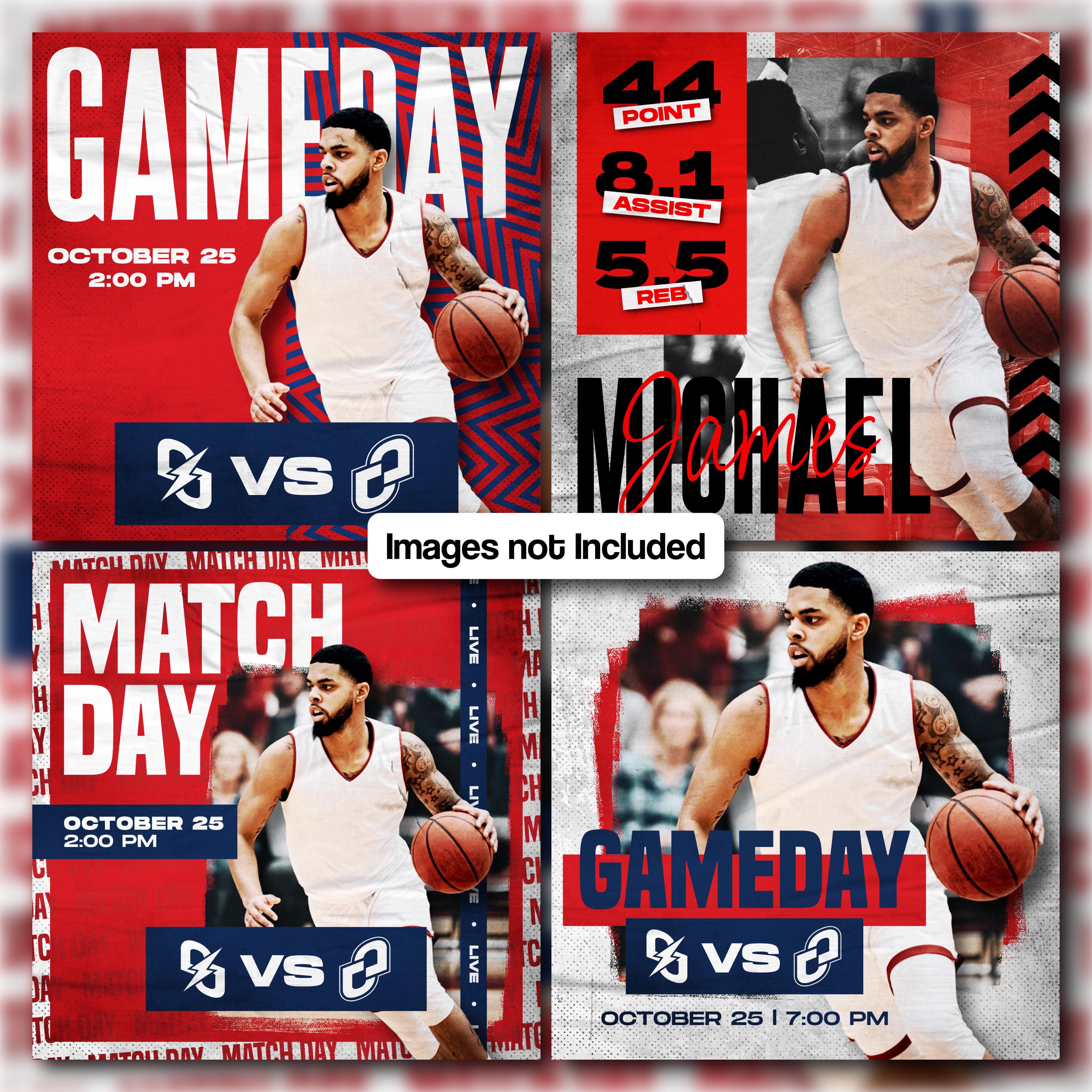 26 Photoshop Sports Social Media Templates - Gameday, Final Score ...
