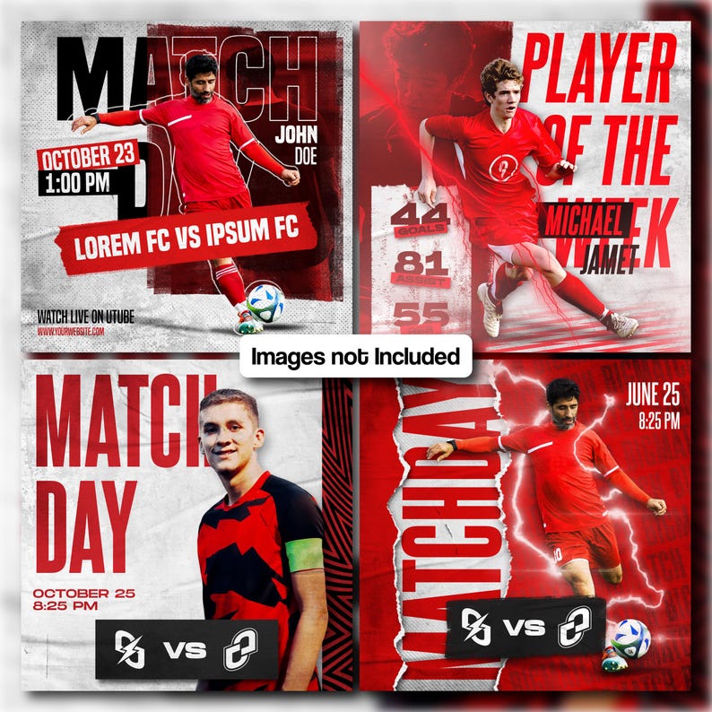 26 Photoshop Sports Social Media Templates - Gameday, Final Score ...