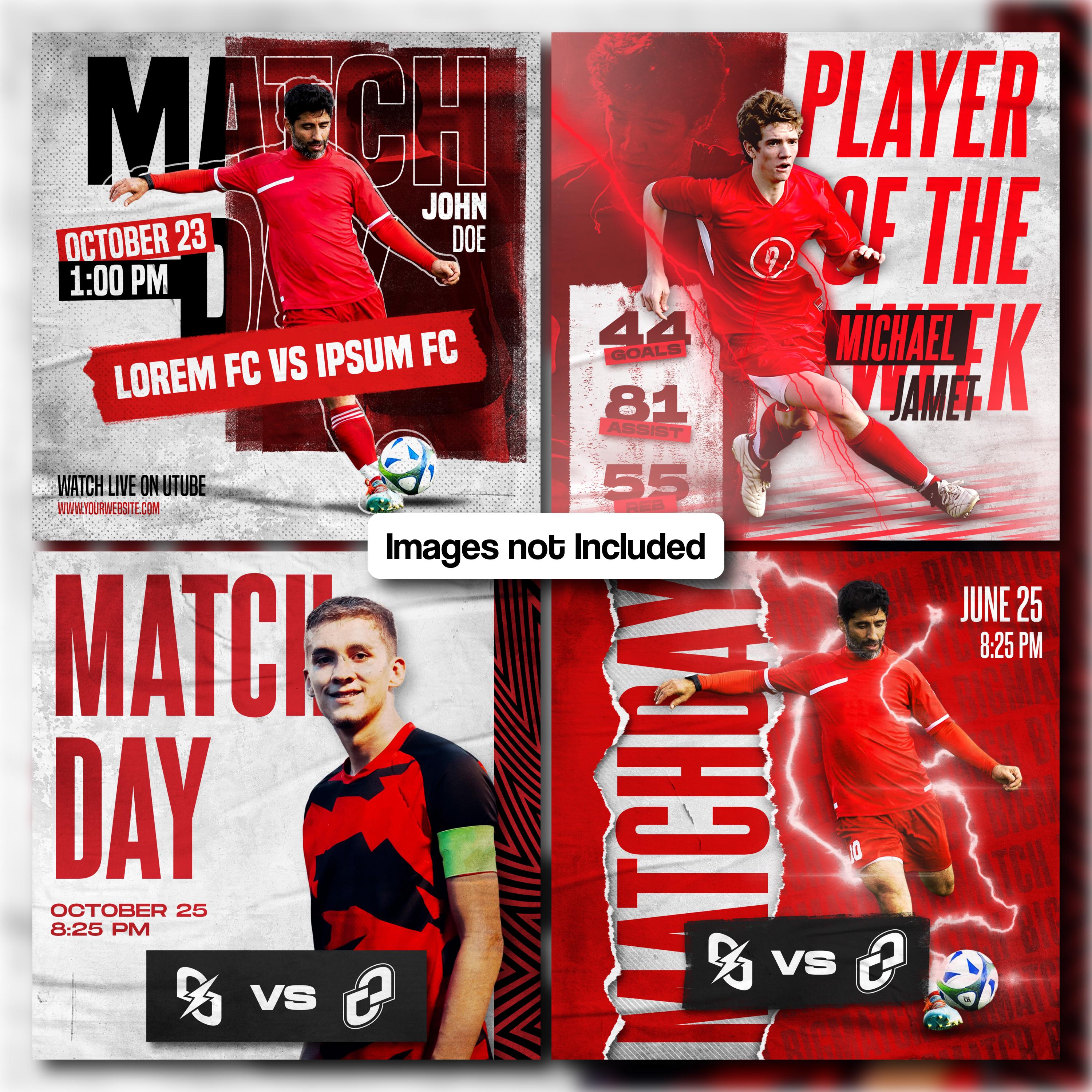 26 Photoshop Sports Social Media Templates - Gameday, Final Score ...