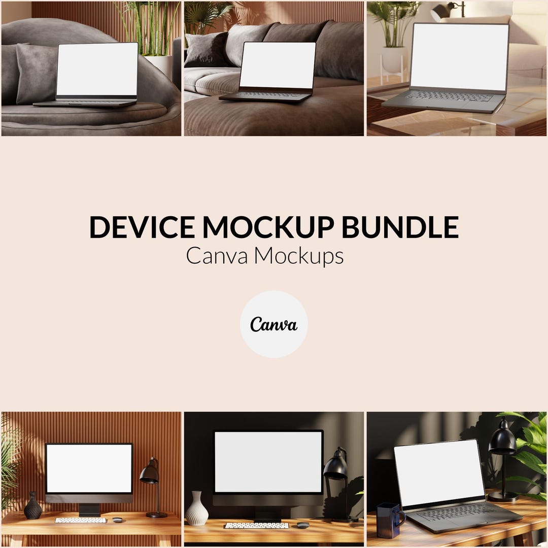 Canva Device Mockup Bundle: Iphone, Ipad, MacBook (digital Download) - Etsy