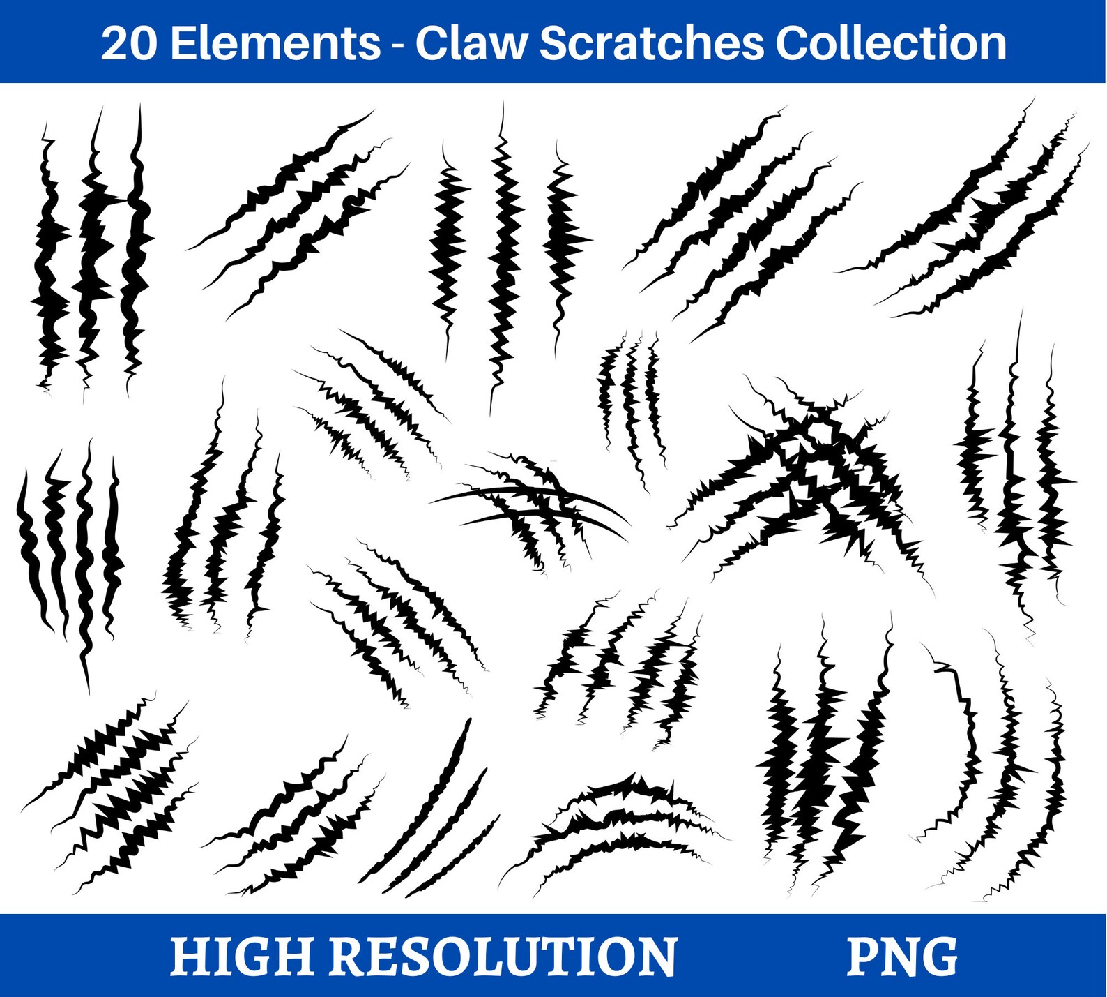 Claw Mark SVG Scratches Svg Claw Mark Silhouette Scratch - Etsy