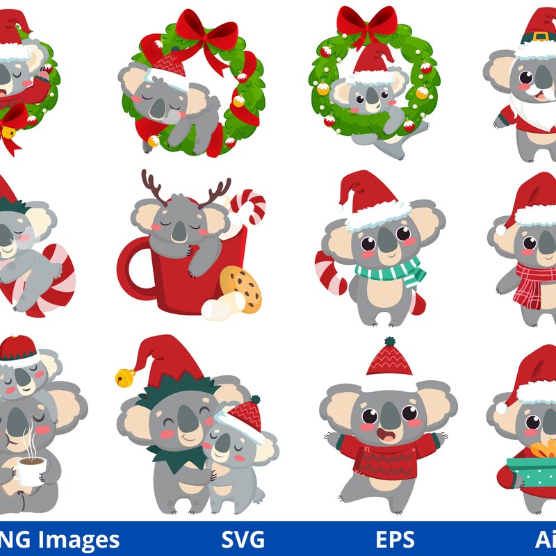 Christmas Koala - Etsy